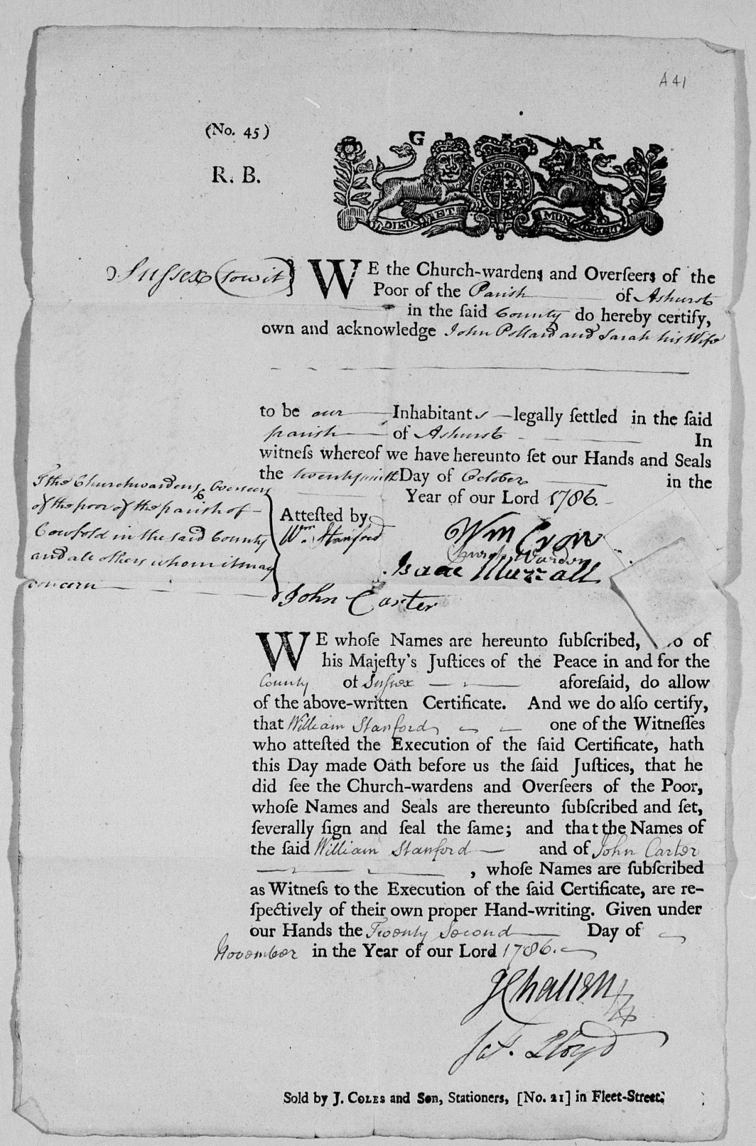 In the Parish Chest: Settlement Examinations, Settlement Certificates ...